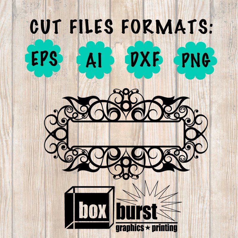 Fancy Frame Mail Box Last name Cut File Decal Sticker Cricuit cut in e ...